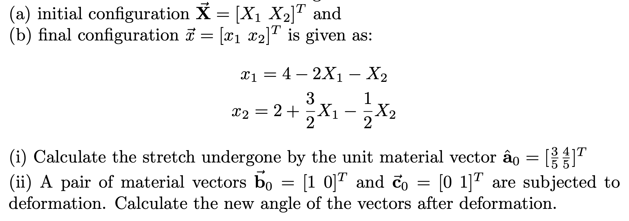 Solved (a) initial configuration X=[X1X2]T and (b) final | Chegg.com
