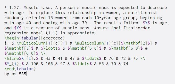 Solved * 1.27. Muscle mass. A person's muscle mass is | Chegg.com