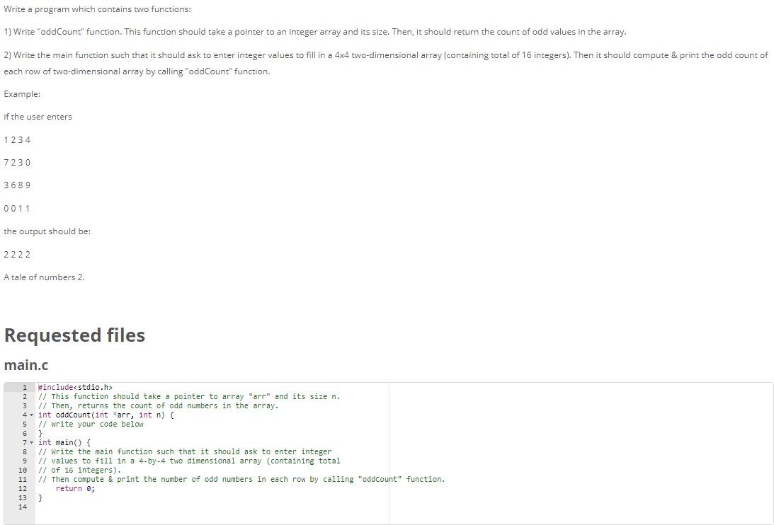 Solved Write a program which contains two functions: 1) | Chegg.com