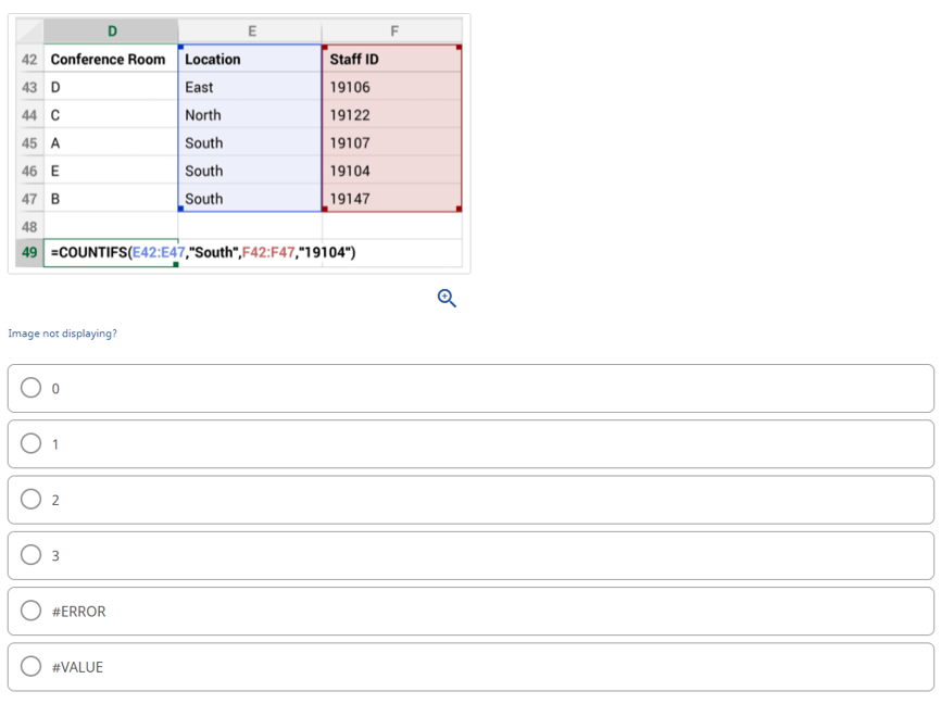 Solved What Value Would Be Returned Based On The Formula In Chegg