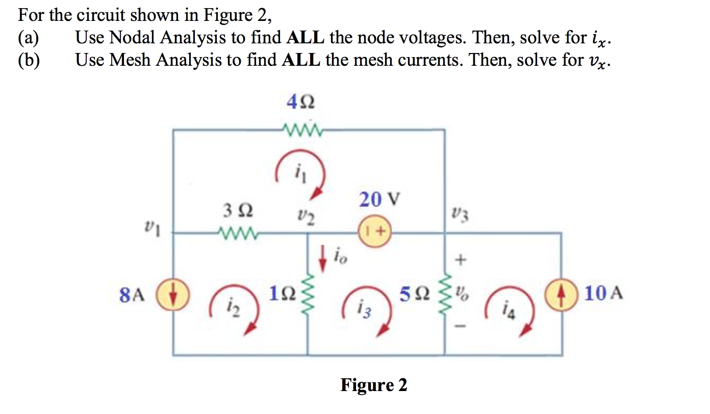 Solved For the circuit shown in Figure 2, (a) Use Nodal | Chegg.com