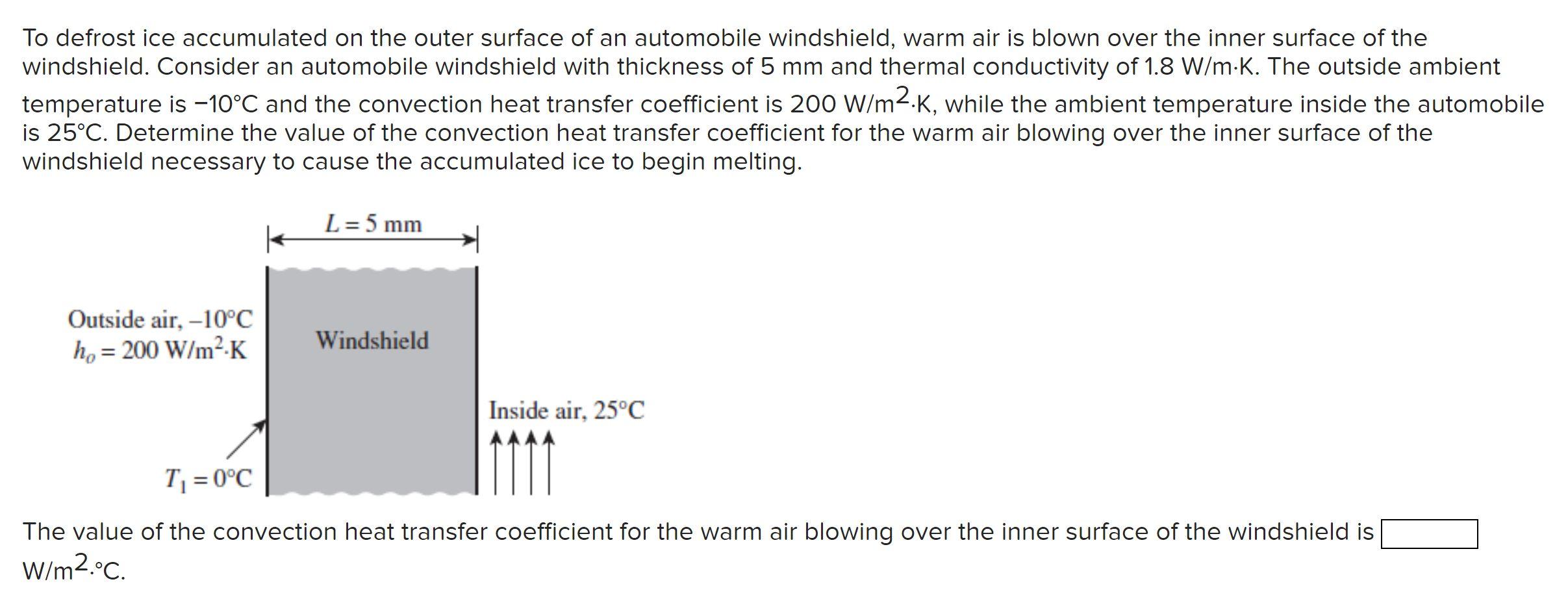 Solved To defrost ice accumulated on the outer surface of an | Chegg.com