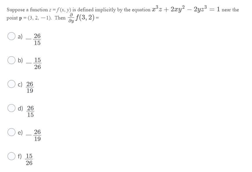 Solved Suppose a function z=f(x, y) is defined implicitly by | Chegg.com