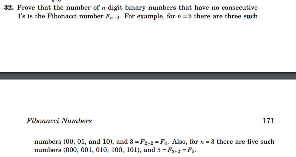 Solved 32. Prove that the number of n-digit binary numbers | Chegg.com