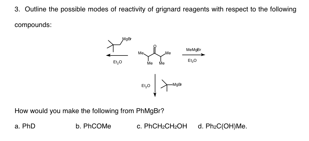 Solved 3. Outline the possible modes of reactivity of | Chegg.com