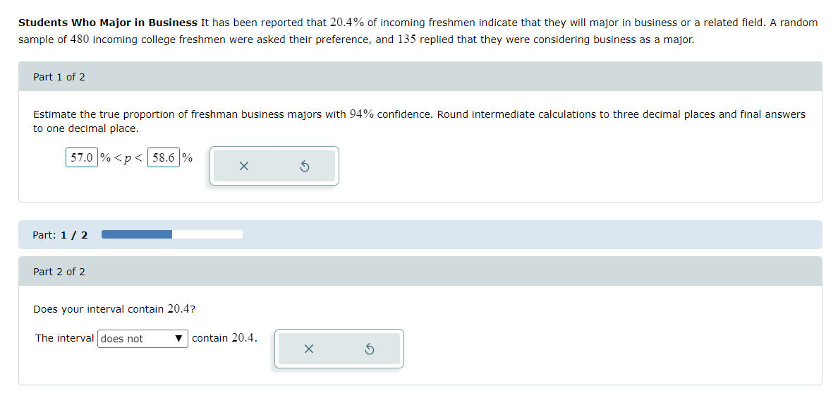 Solved Students Who Major in Business It has been reported | Chegg.com