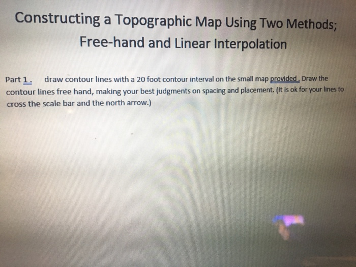 Solved Constructing a Topographic Map Using Two Methods | Chegg.com