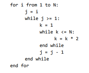 Solved For each piece of pseudocode, give a thorough | Chegg.com