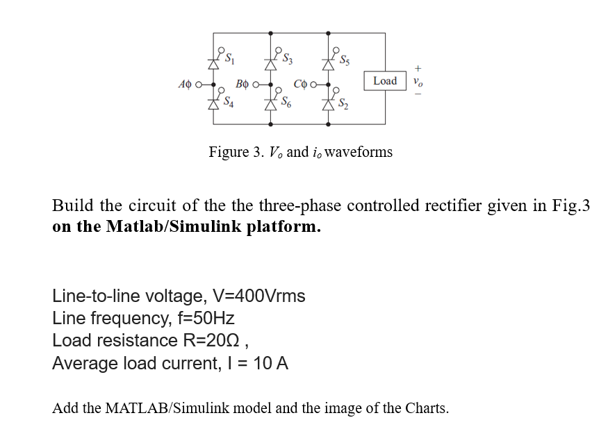 Solved Figure 3. Vo and io waveforms Build the circuit of | Chegg.com