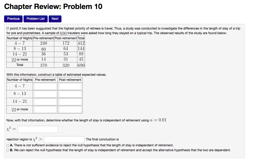 Solved Chapter Review: Problem 10 Previous Problem List Next | Chegg.com