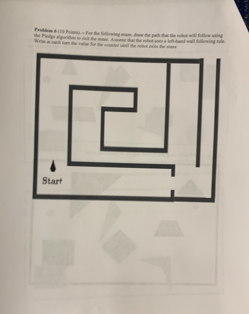 Solved by an EXPERT Problem 6 ( 10 ﻿Points). - ﻿For the following maze, | Chegg.com