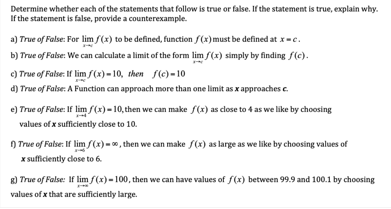 Solved Determine whether each of the statements that follow | Chegg.com