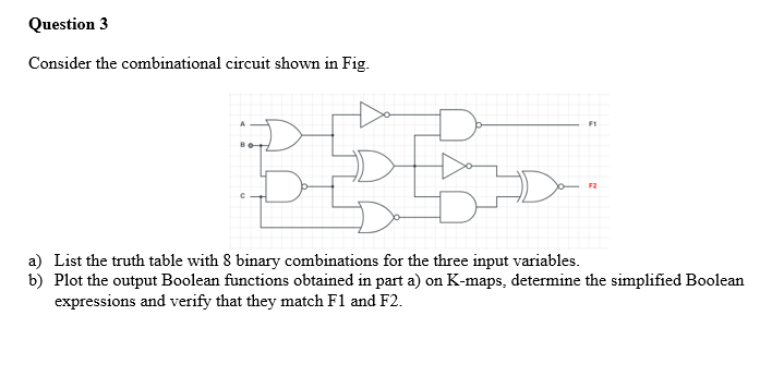 Solved Question 3 Consider the combinational circuit shown | Chegg.com