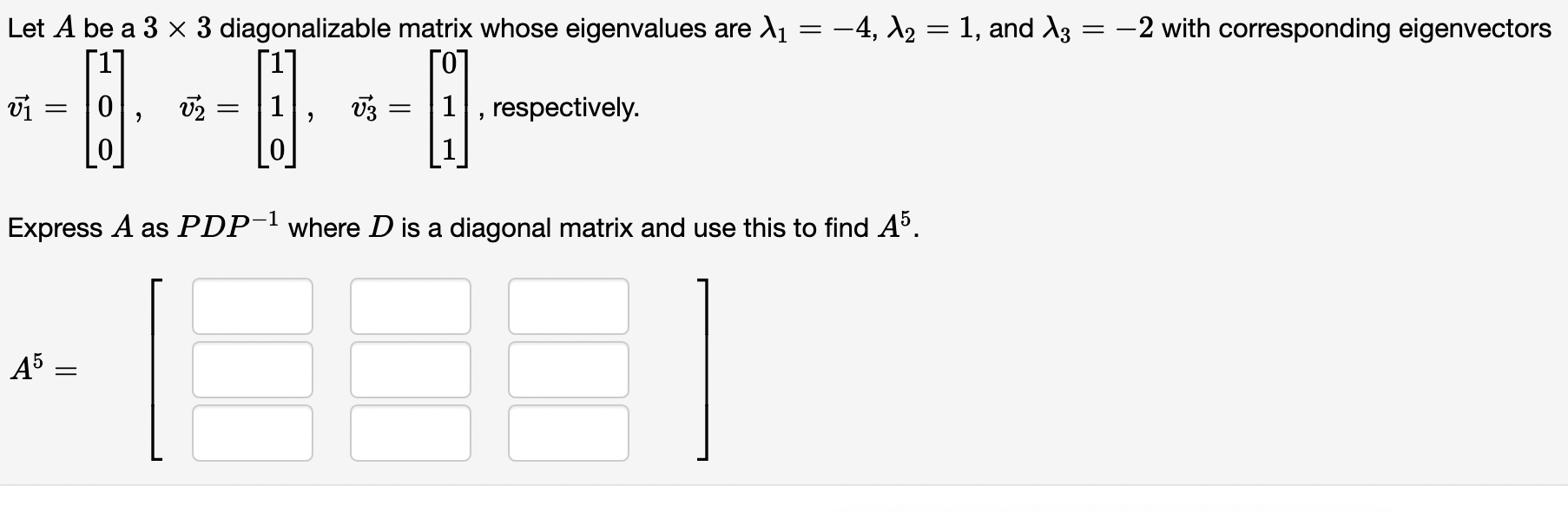 Solved Let A be a 3×3 diagonalizable matrix whose | Chegg.com