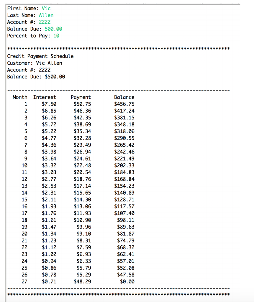 Solved Java Amortization Table: Write a simple Java program | Chegg.com