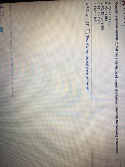 Solved Consider a random variable, z, that has a | Chegg.com