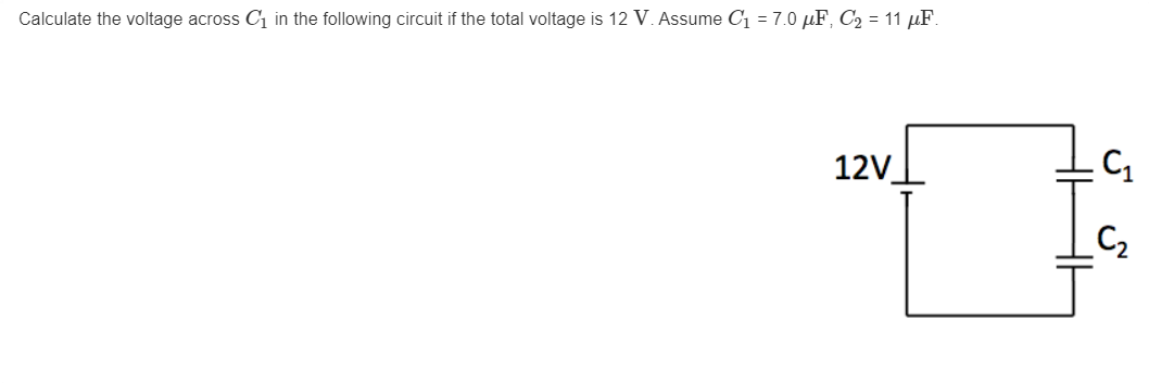 Solved Calculate the voltage across C1 in the following | Chegg.com