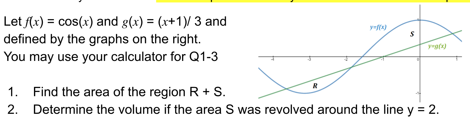 Solved Please do #2 using the "Washer method." I have | Chegg.com