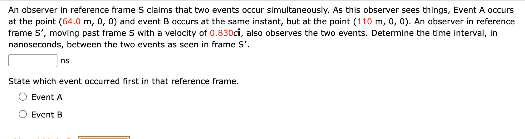 Solved An observer in reference frame S claims that two | Chegg.com
