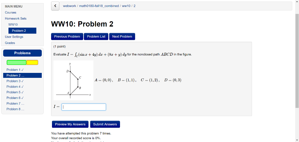 Solved webwork/ math0180-fall18 combined ww102 MAIN MENU | Chegg.com