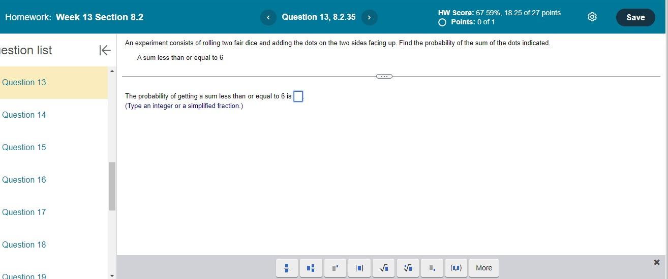 [Solved]: An experiment consists of rolling two fair dice