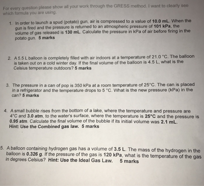 Solved every question please show all your work through the | Chegg.com