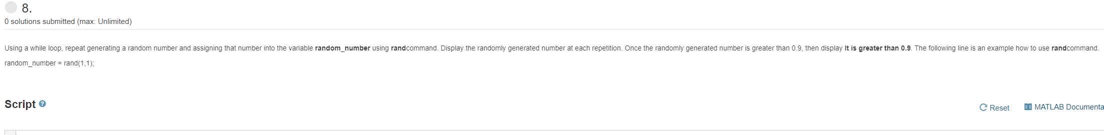 Solved 7. O solutions submitted (max: Unlimited) Repeat | Chegg.com