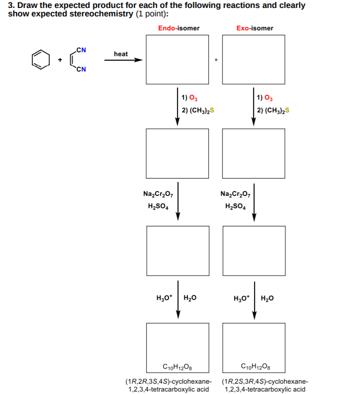 Solved 3. Draw the expected product for each of the | Chegg.com