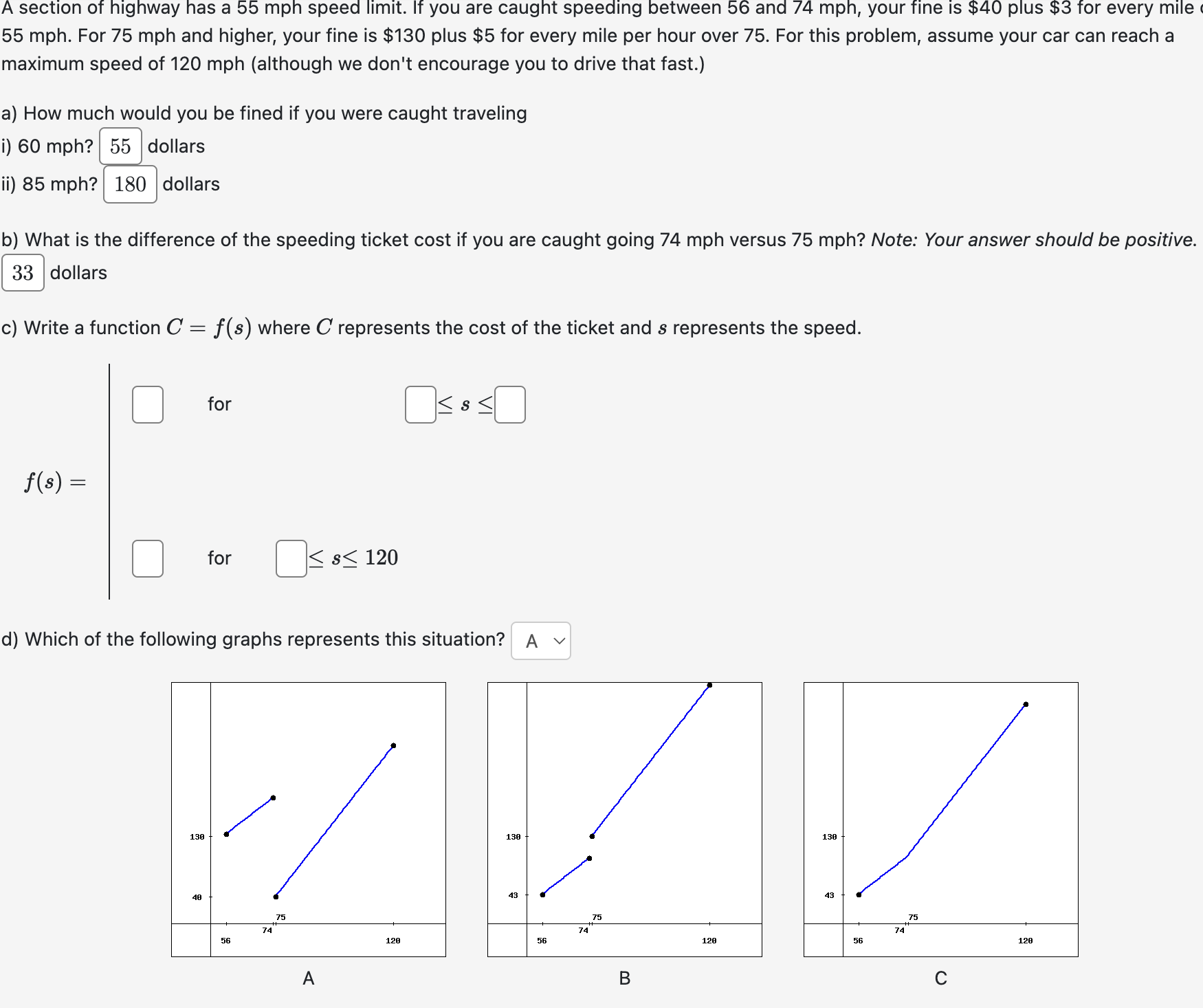 A section of highway has a 55mph speed limit. If you | Chegg.com
