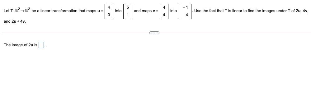 Solved -1 Let T: R2R2 be a linear transformation that maps u | Chegg.com
