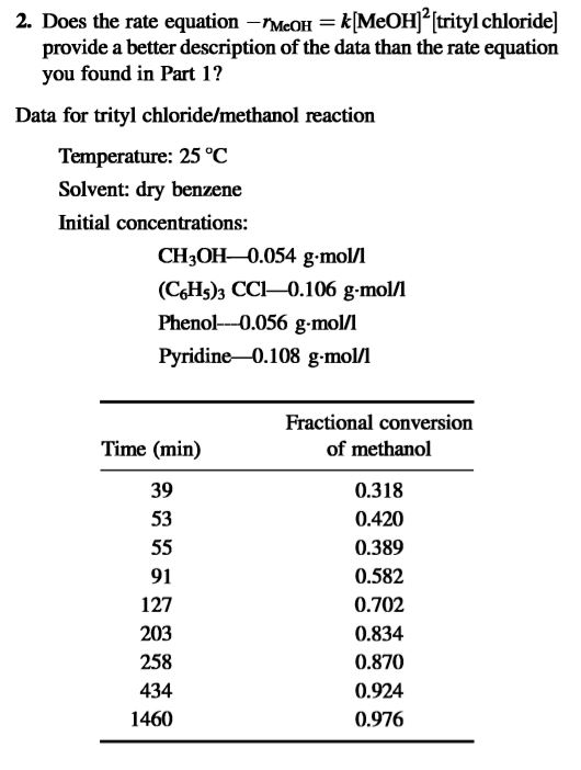 Solved Problem 6-46 (Level 2) The reaction of trityl | Chegg.com