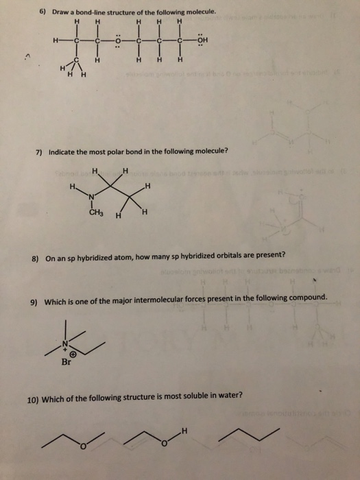 Solved 6) Draw a bond-line structure of the following | Chegg.com