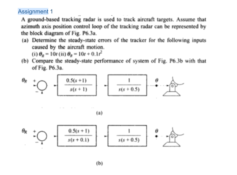 Solved Assignment 1 A ground-based tracking radar is used to | Chegg.com