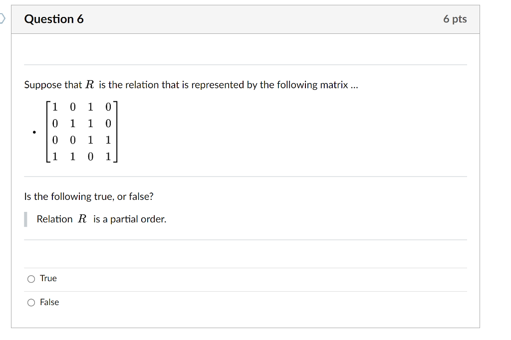 Solved Suppose that R is the relation that is represented by | Chegg.com
