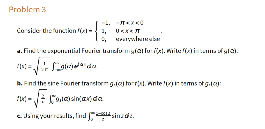 Solved Problem3 Consider the function f(x)- 0 | Chegg.com