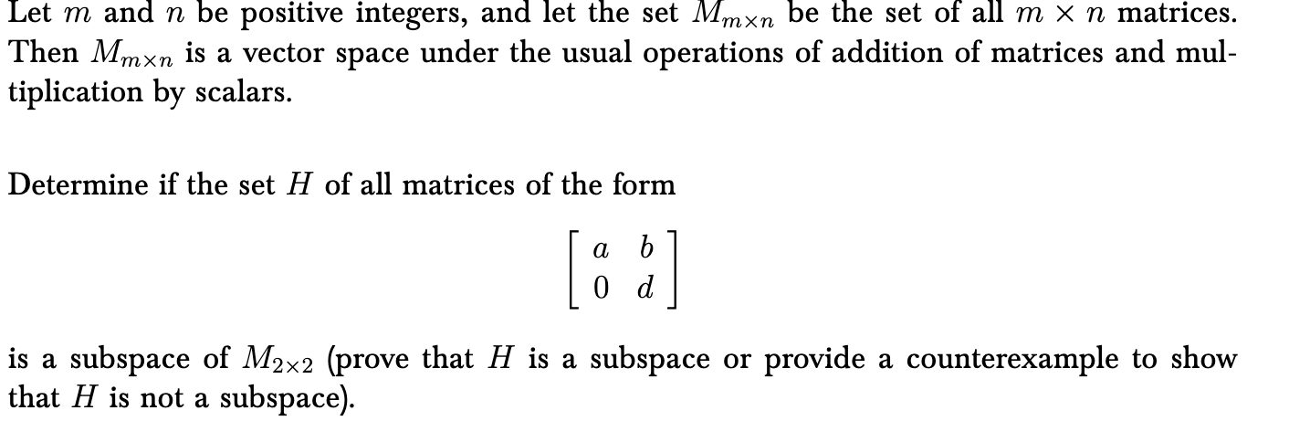 Solved Let m and n be positive integers, and let the set | Chegg.com
