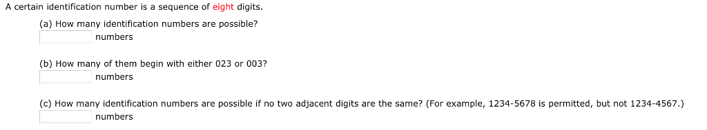 Solved A certain identification number is a sequence of | Chegg.com