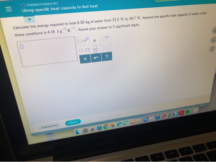 Solved THERMOCHEMİSTRY -Using specific heat capacity to find | Chegg.com