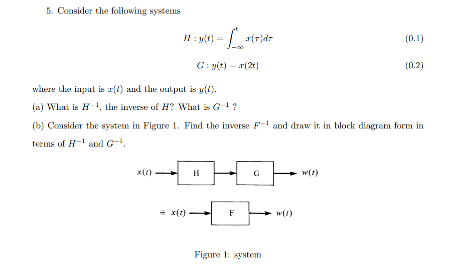 Solved 5. Consider the following systems | Chegg.com