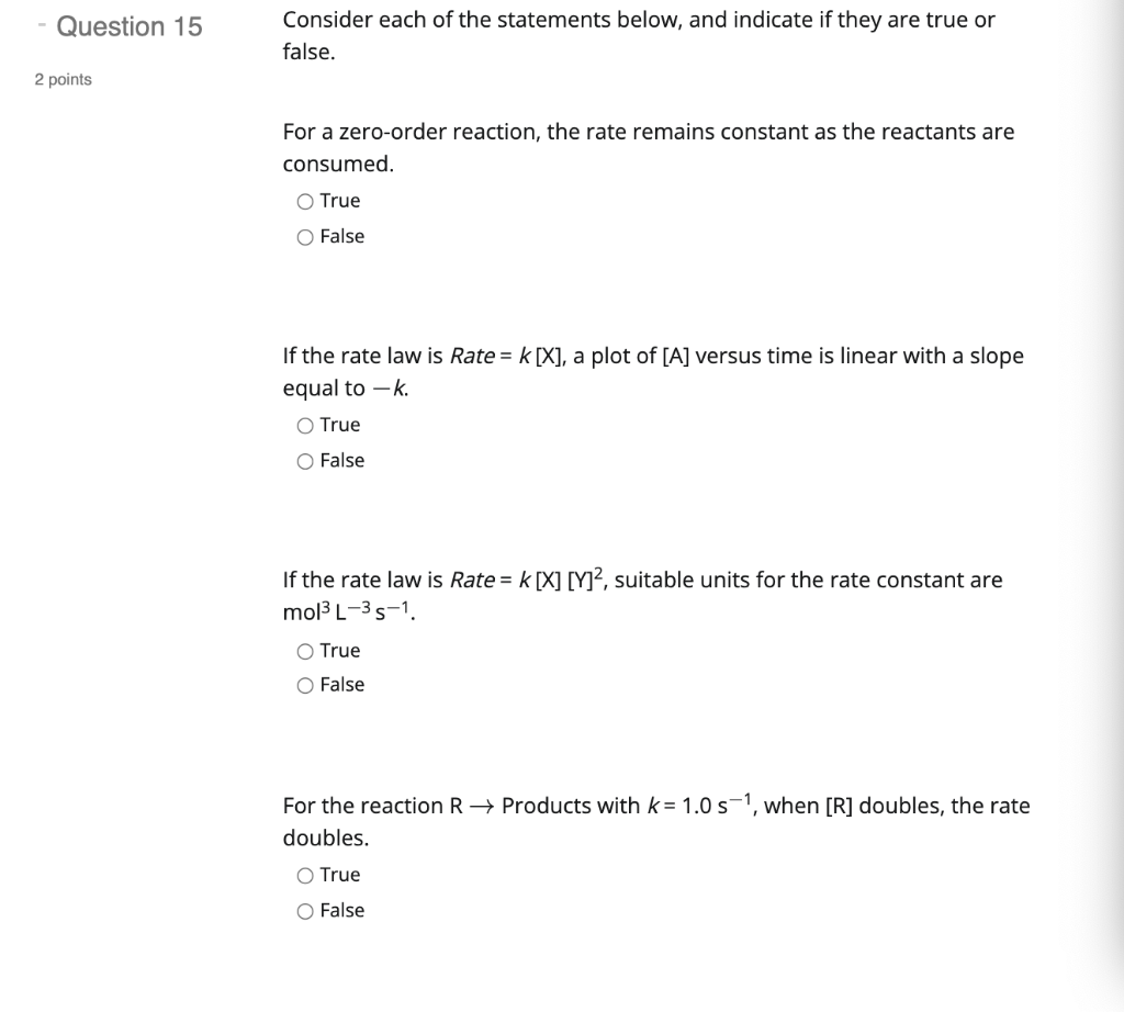 Solved Question 15 Consider each of the statements below, | Chegg.com