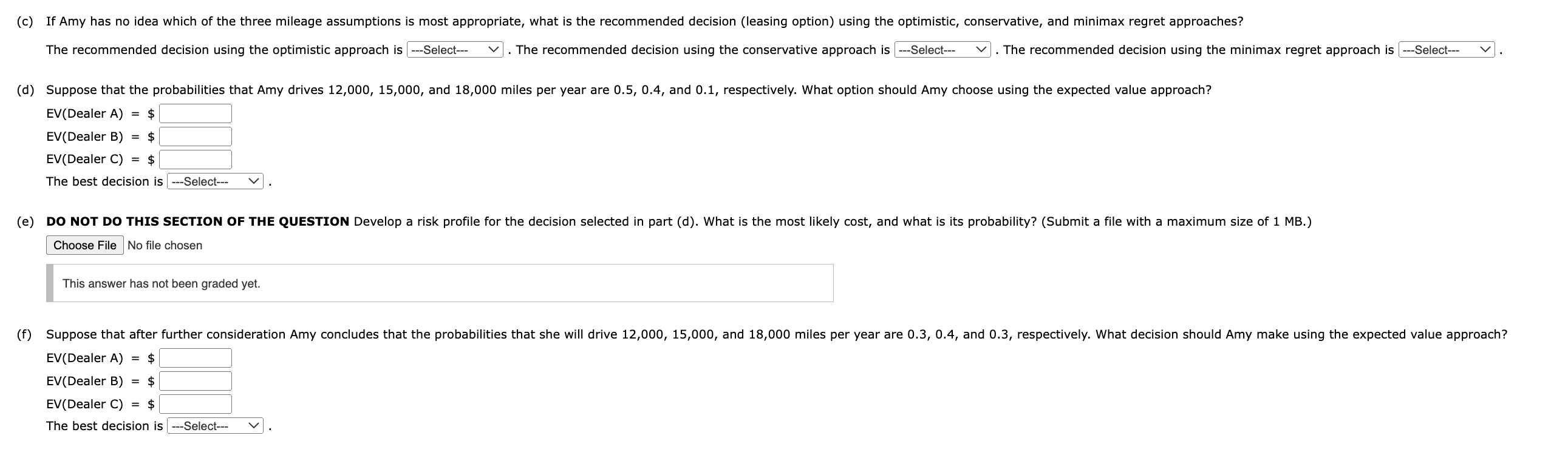 (a) What is the decision, and what is the chance | Chegg.com