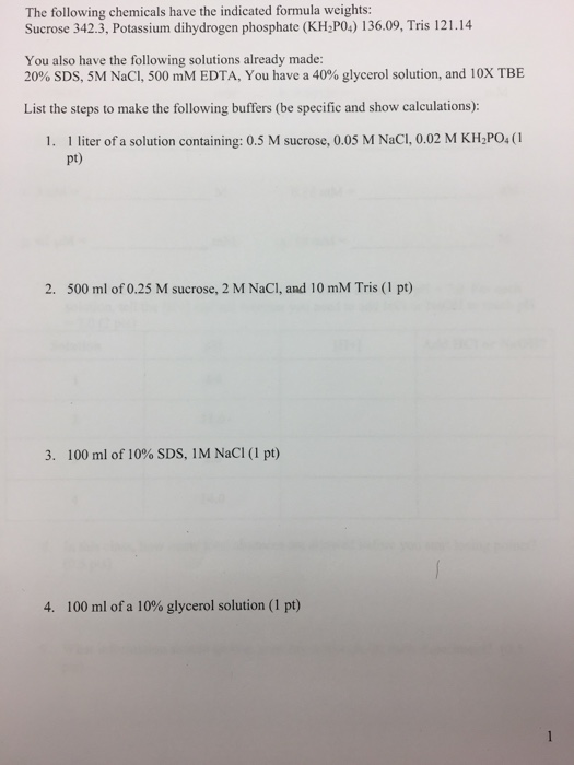 Solved The following chemicals have the indicated formula | Chegg.com