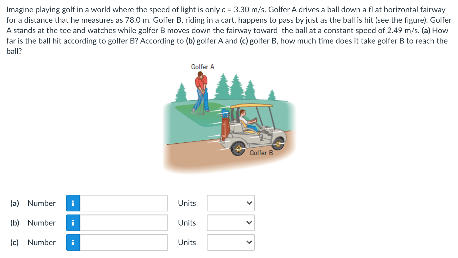 Solved Imagine playing golf in a world where the speed of | Chegg.com