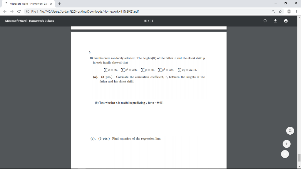 Solved Microsoft Word-Homework 9.dc x С File l | Chegg.com