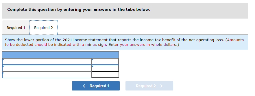 Solved Exercise 16-24 (Algo) Net operating loss carryback | Chegg.com