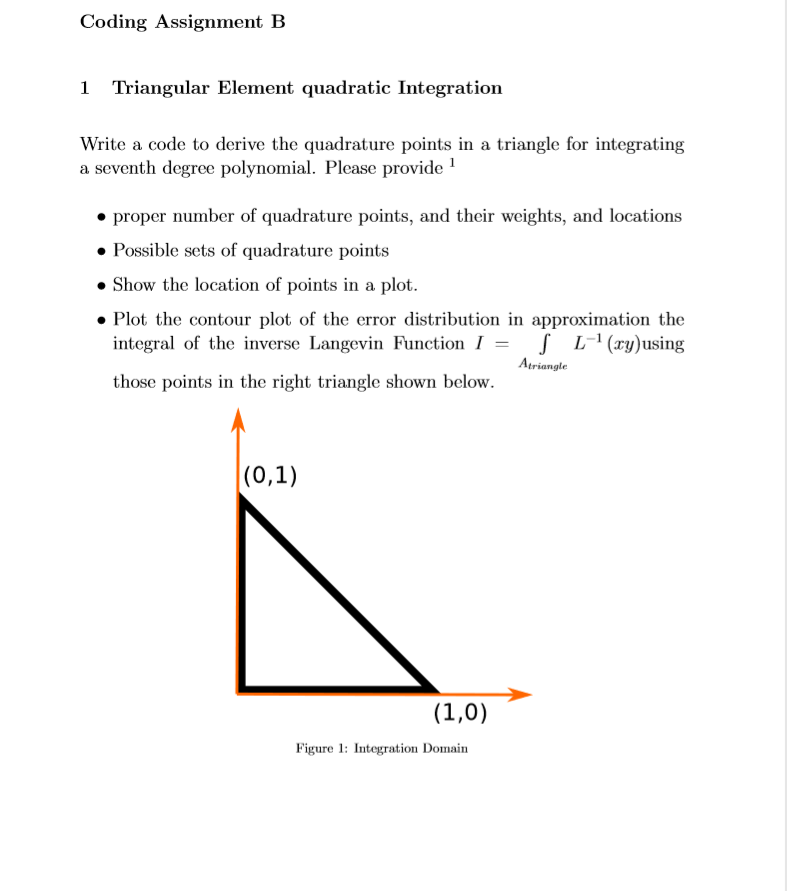 Coding Assignment B 1 Triangular Element quadratic | Chegg.com
