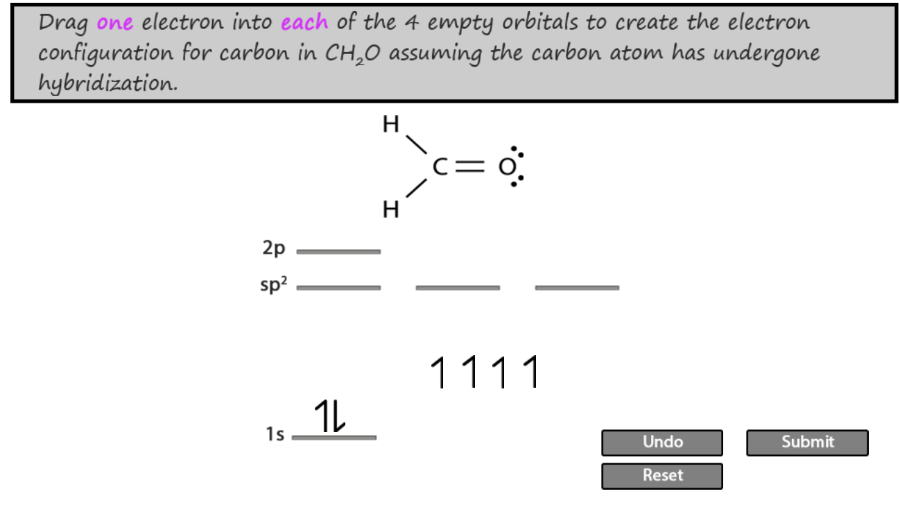 Solved Drag one electron into each of the 4 empty orbitals | Chegg.com
