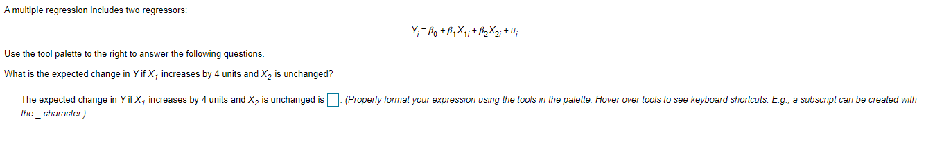 Solved A multiple regression includes two regressors: Y;= Bo | Chegg.com