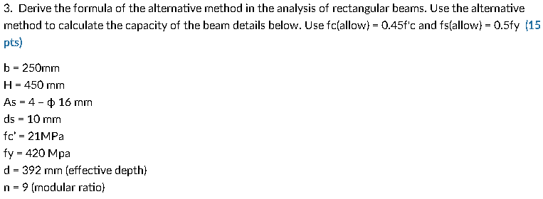 3. Derive the formula of the alternative method in | Chegg.com