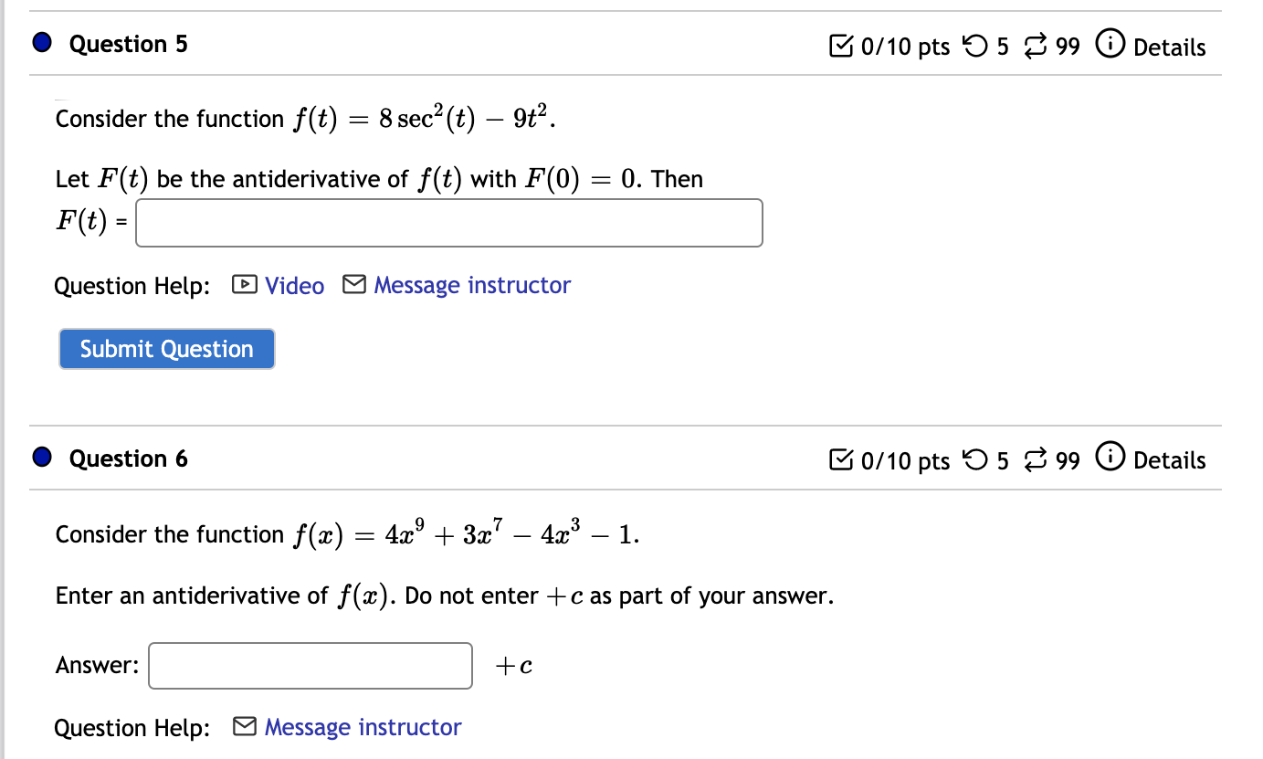 Solved Question 5 0/10 pts 55 99 Details Consider the | Chegg.com